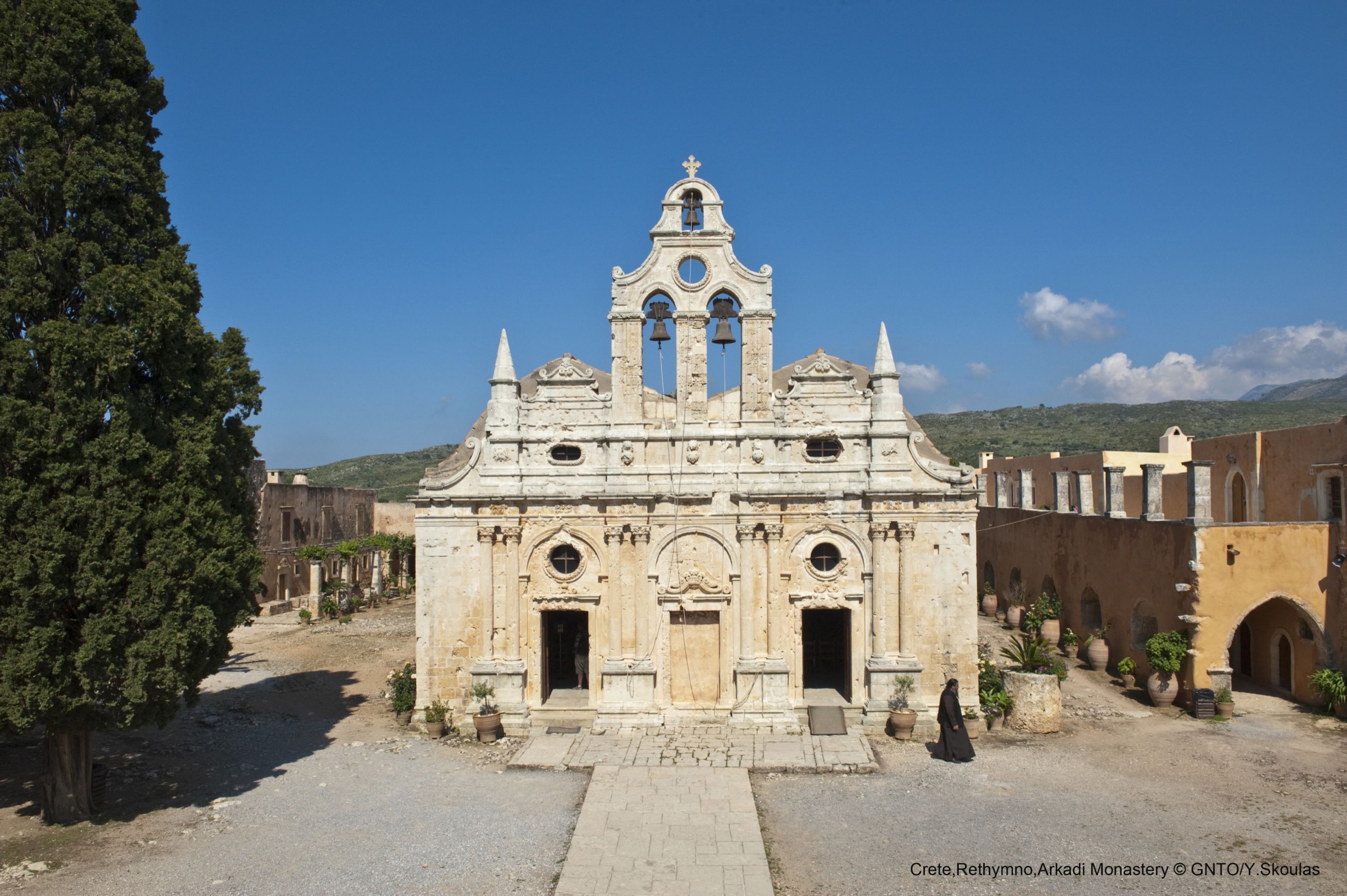 Arcadi Monastery Facade - Hellenic Film Commission